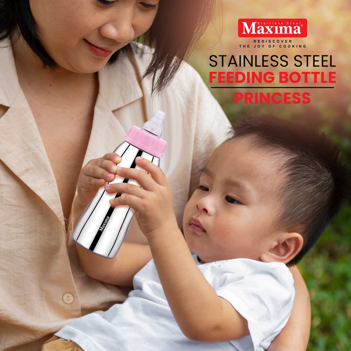 Princess Steel Baby Milk Feeding Bottle with Plastic Cap(20% off)- Maxima World – Maxima Kitchenware