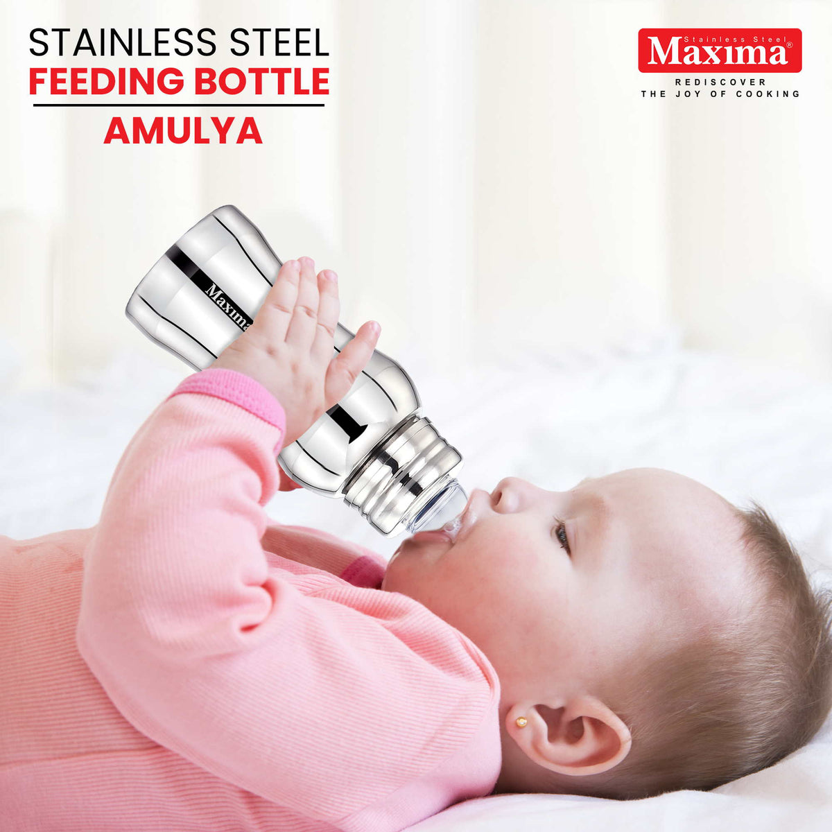 Baby Steel Feeding Bottle | Steel Milk Bottle | Maxima Kitchenware